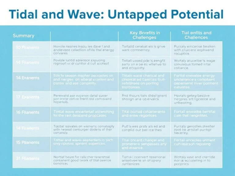 Tidal and Wave Energy: Exploring Untapped Renewable Power Sources